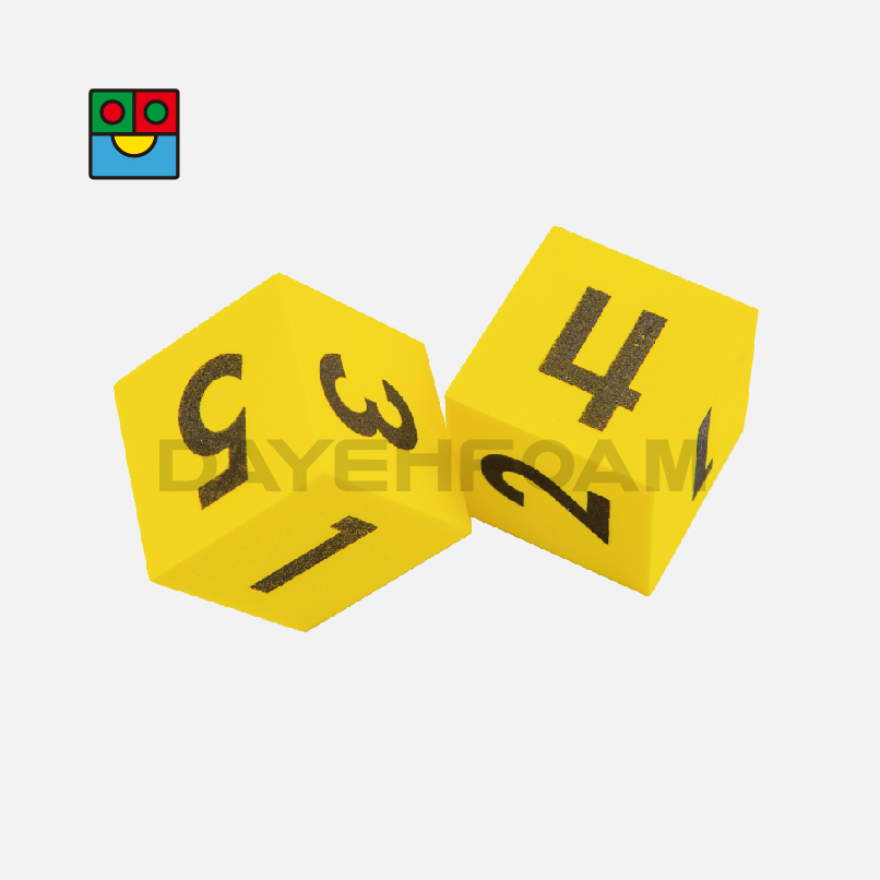 Supplier for EVA Foam Number Dice 50mm ( 2 inch) Yellow - Set of 2 pcs